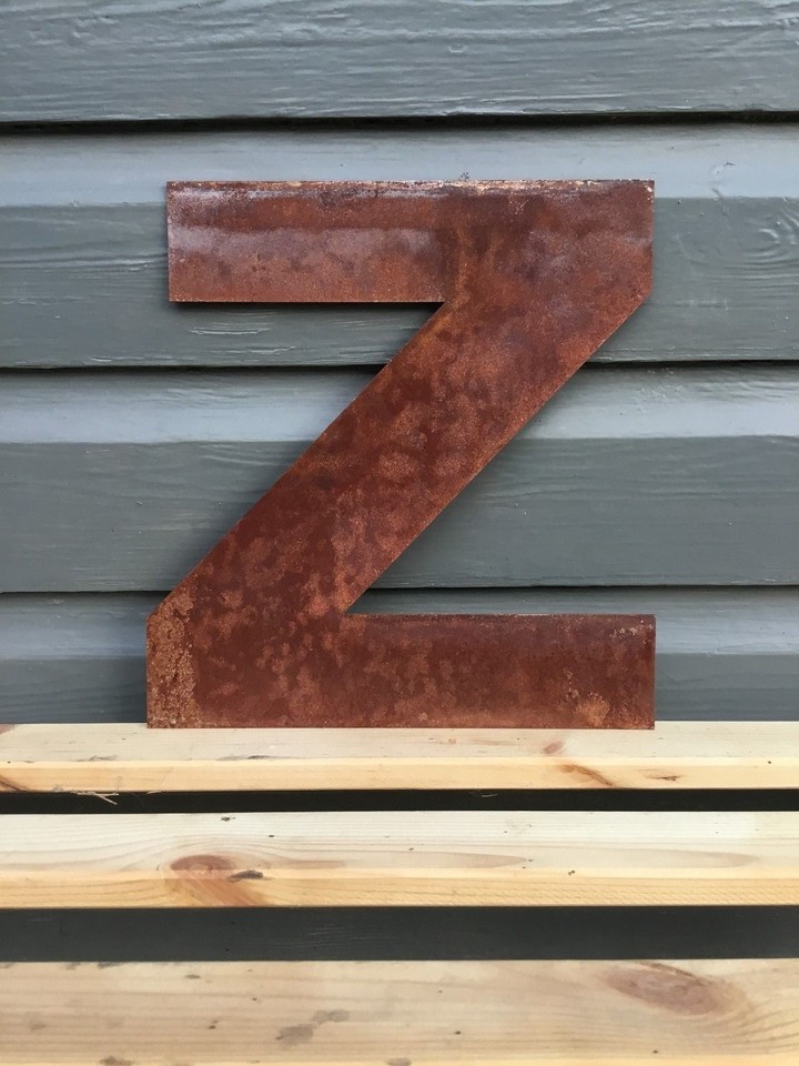 10 Inch rusty metal letters and numbers shop sign home COMBINED POSTAGE ...