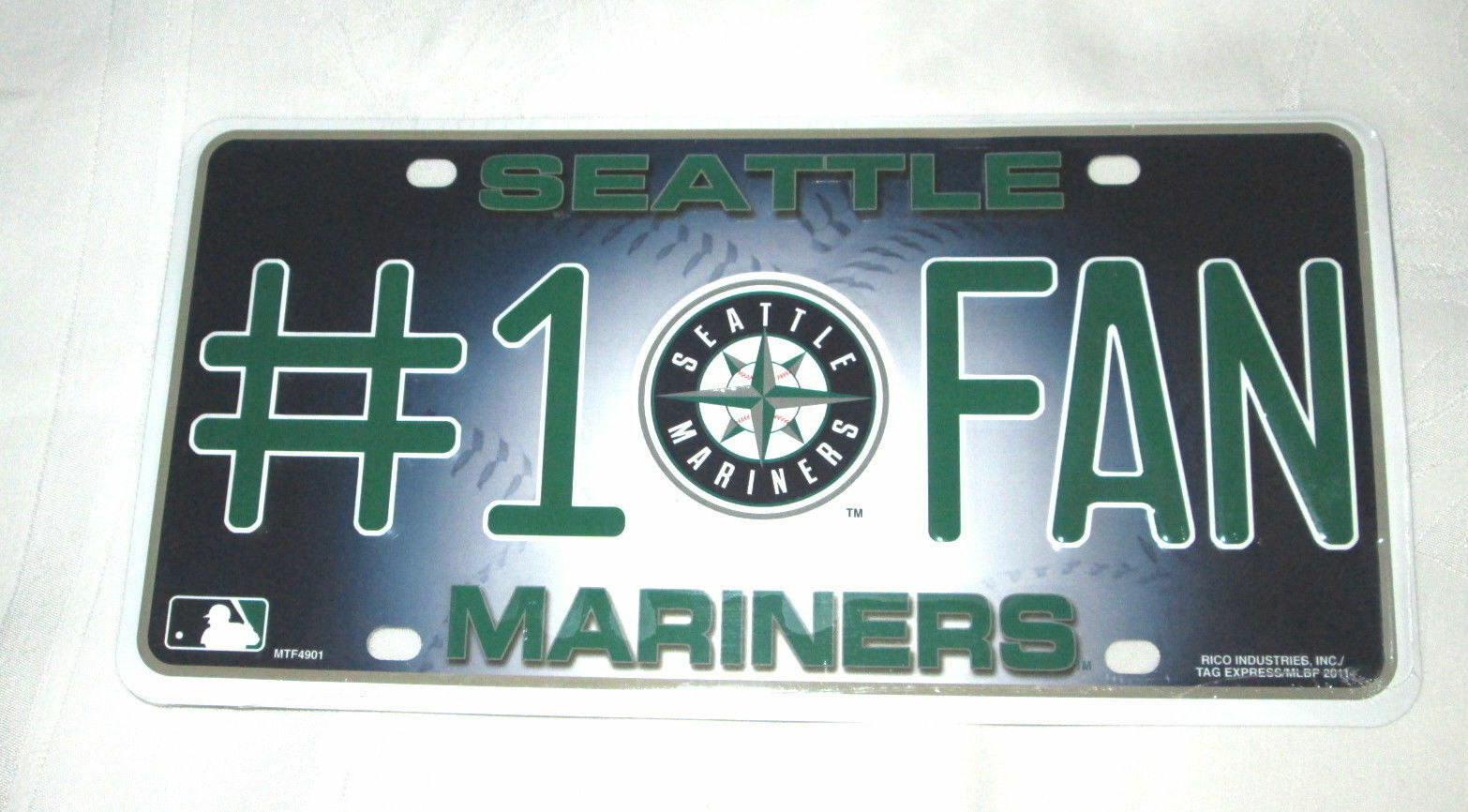 SEATTLE MARINERS #1 FAN EMBOSSED METAL LICENSE PLATE #6 - NEW | eBay