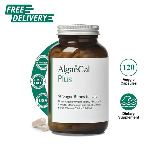 Algaecal Plus Stronger Bones Veggie Capsule 120 | Plant Based Calcium ...