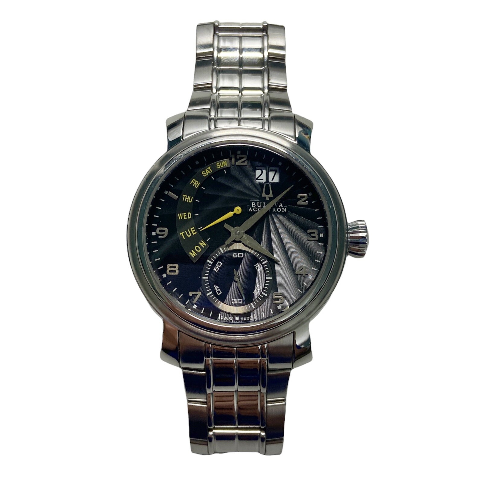 Bulova+Accutron+63C103+Men%27s+Amerigo+Black+Stainless+Steel+Watch for ...