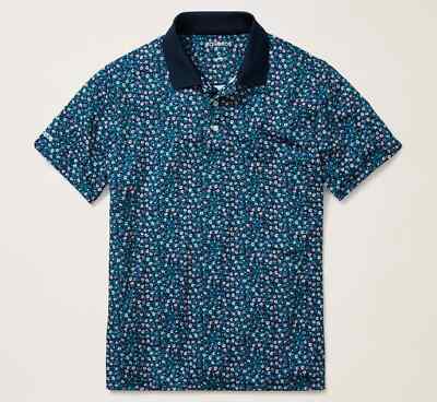 Bonobos Golf Green Pink Floral Leesville Justin Rose Performance Polo ...