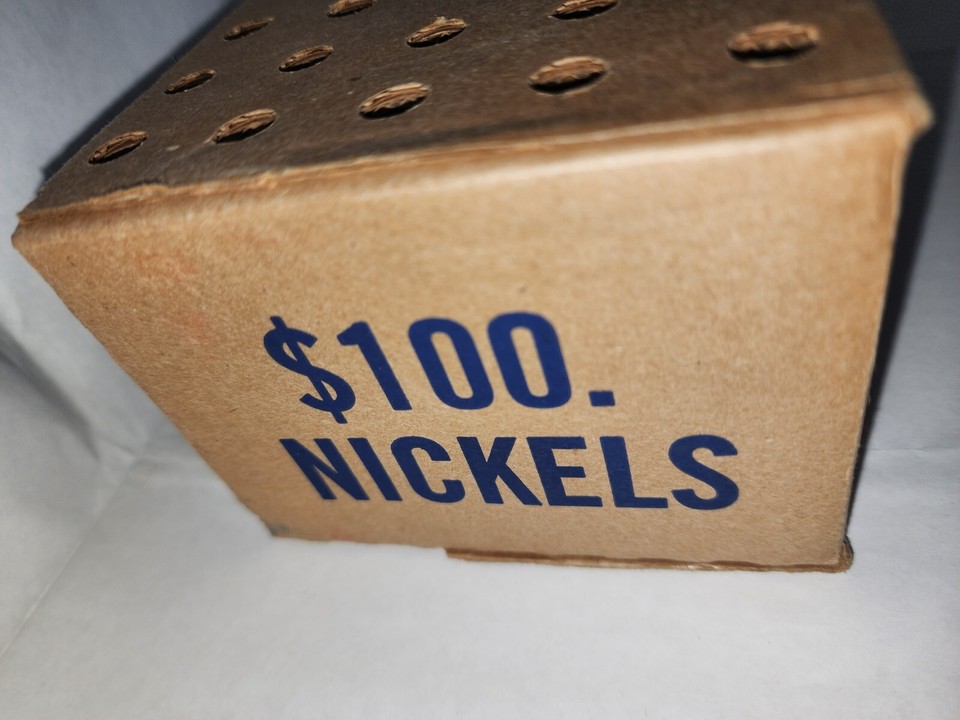 Box of Nickels ($100) 50 Rolls Circulated Coins 20+Year Old Collection ...
