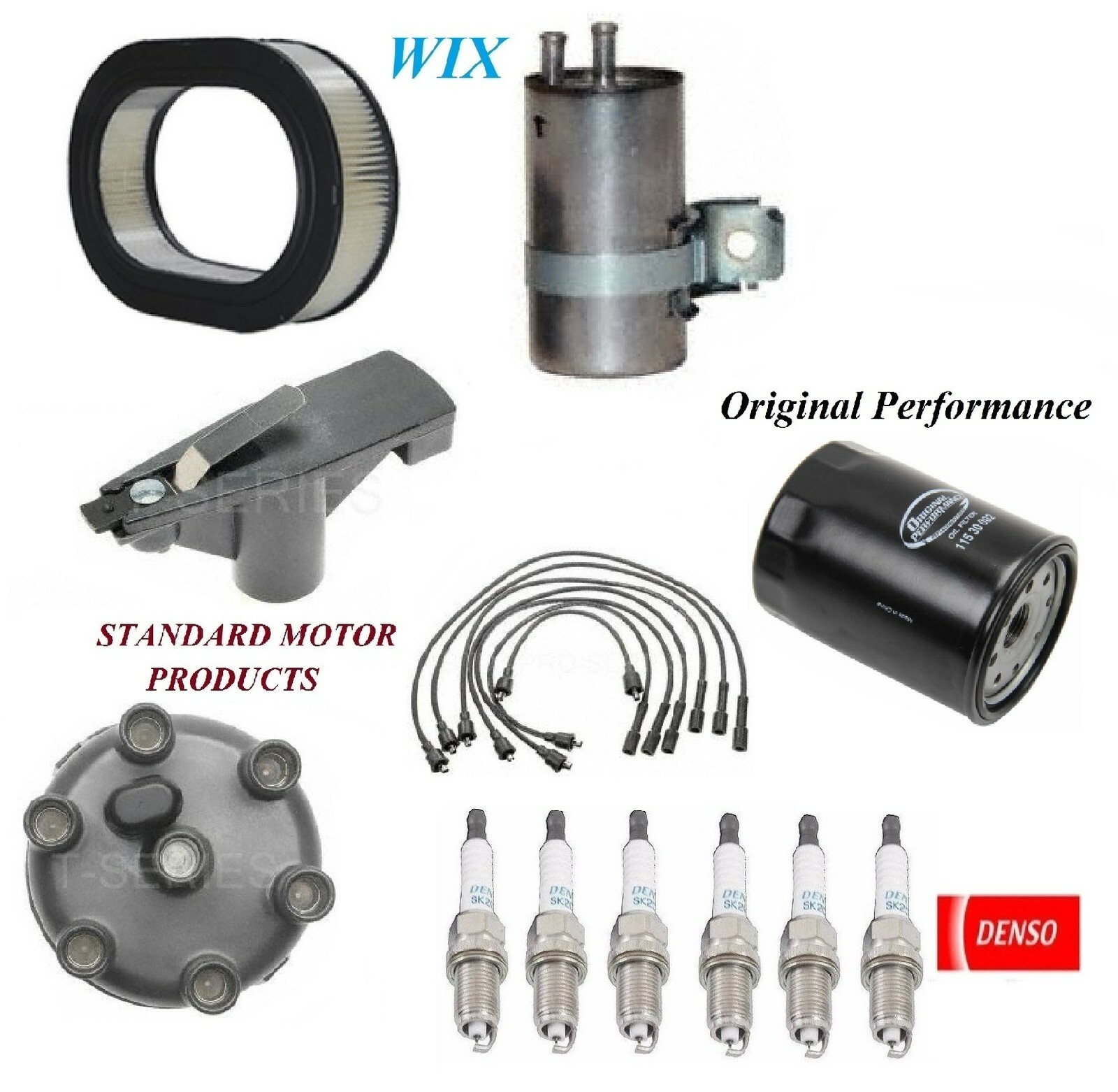 Tune Up Kit Air Oil Fuel Filters Wire Plugs For DODGE W150 V6 3.9L 1989 ...