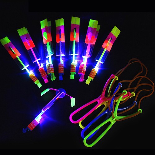 LED Light Slingshot Flying Toys Best Gifts Rotating Flying Toy for Kids ...