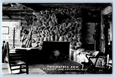 Lake Cheboygan Michigan MI Postcard RPPC Photo Hackmatack Inn On Mullet ...