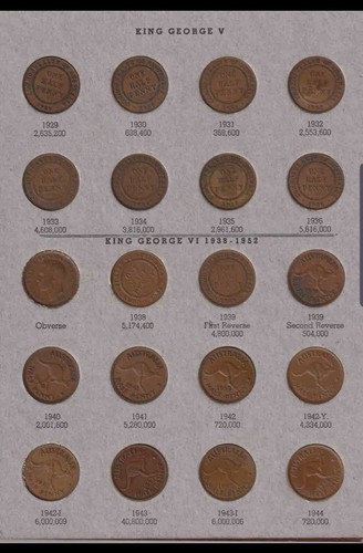 1911 TO 1964 Half Penny coins pre-decimal housed in Dansco coin Album ...
