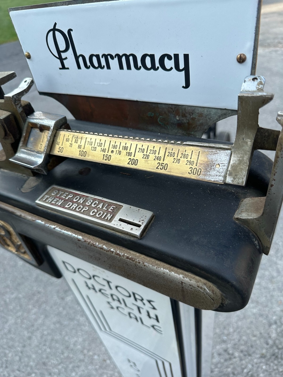 porcelain doctors health scale coin op pharmacy drug store wow 1930s ...