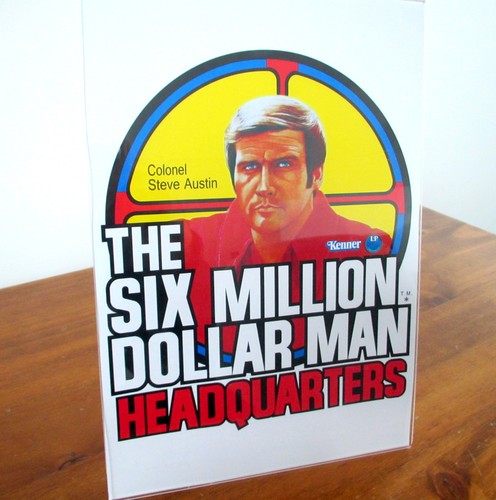 CUSTOM STICKER for SIX MILLION DOLLAR MAN HEADQUARTERS KENNER STORE ...