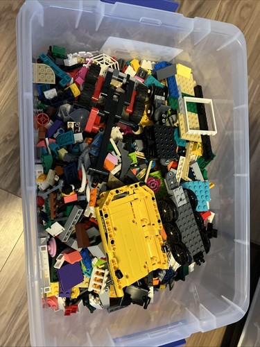 Lego Assorted Bricks Blocks & Pieces Bulk Lot Hefty 32qt Bin Full About ...
