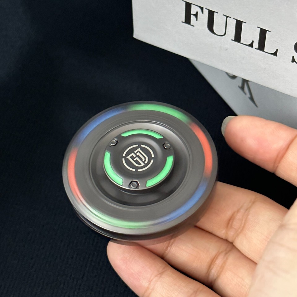 Fidget Spinner Silent EDC Slider Invader Gyro Fidget Metal Luminous ...