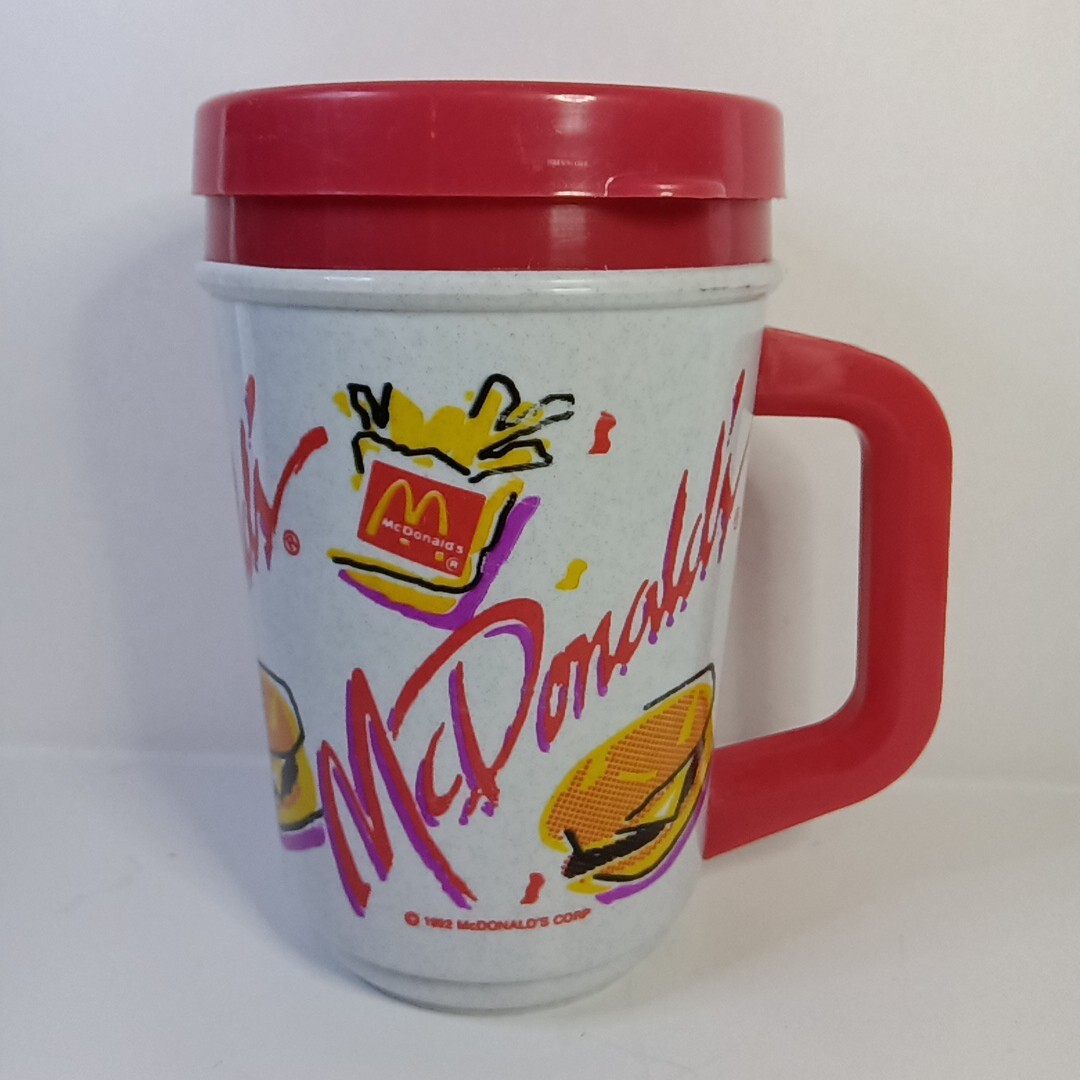 EUC Vintage 1992 McDonald's Insulated Water Coffee Jug Mug Burger Fries ...