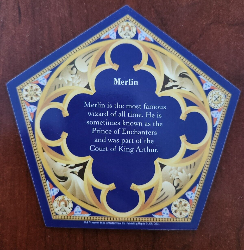 Merlin Chocolate Frog Card Wizarding World Harry Potter Holographic ...