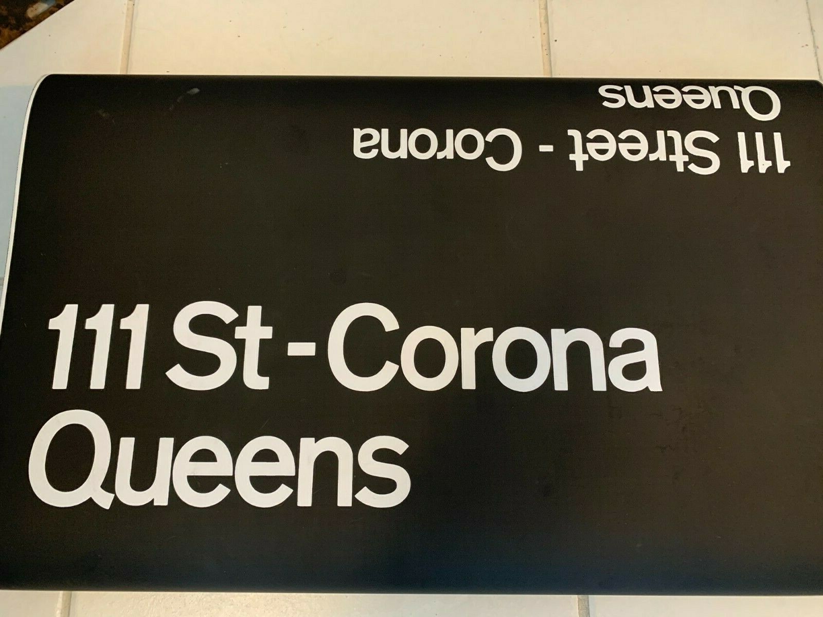 NY NYC SUBWAY ROLL SIGN 111TH STREET CORONA QUEENS WILLETS POINT ...