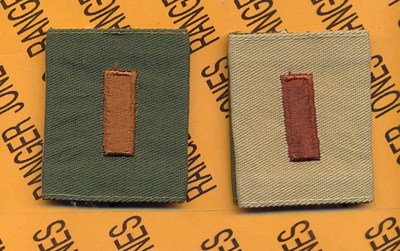 USAF 2nd Second Lieutenant 2LT 0-1 OD Green Desert Reversed slip on ...
