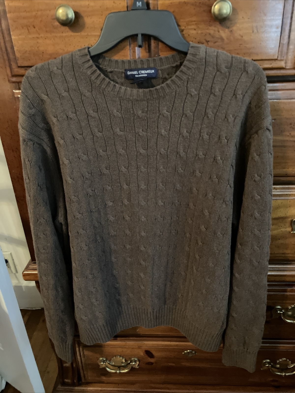 Daniel Cremieux Classics Light Brown Cable Knit Sweat… - Gem