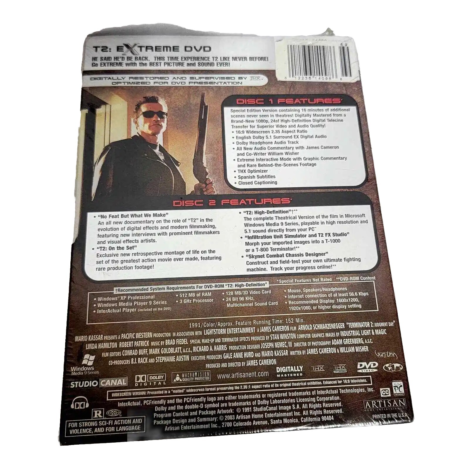 Terminator 2 T2: EXTREME DVD Movie w/Sleeve 2-Disc Set 2003 "NEW" | eBay