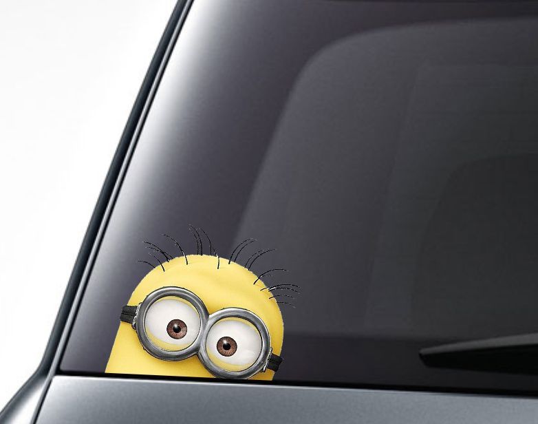 Minion Despicable Me Uh Black Car Window Vinyl Decal Pin On Car