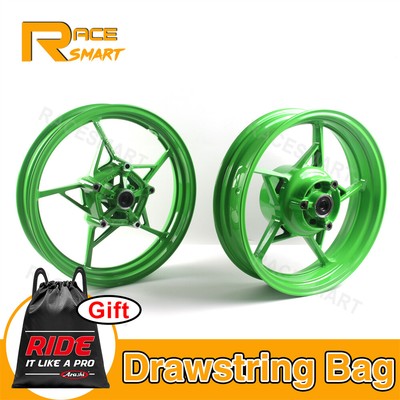 Green Front Rear Wheel Rims For Kawasaki Ninja 400 EX400 ABS 2018-2023 ...