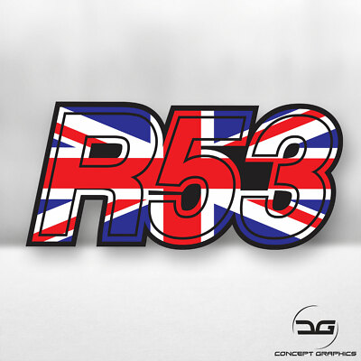 Mini Union Jack Cooper S R53 JCW UK Car Window Bumper Dash Vinyl Decal ...