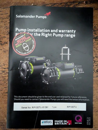 Salamander RP100TU 3.0 Bar Twin Shower Pump with Flexible Hoses | eBay UK