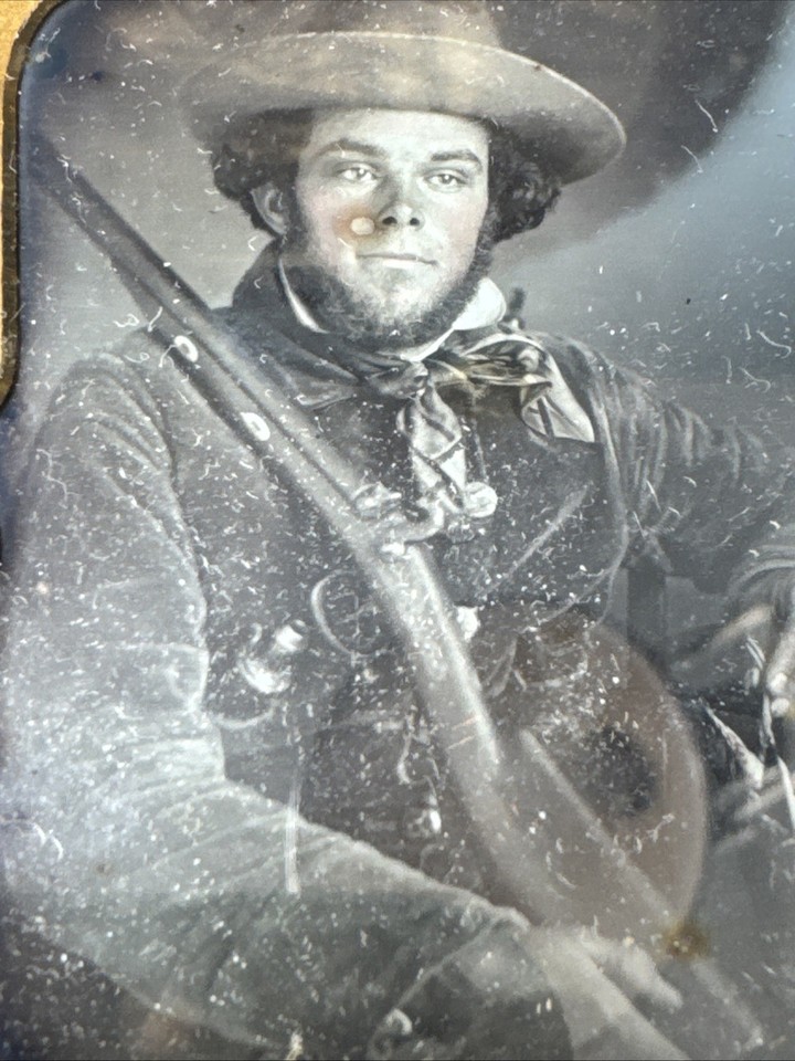 Mid 1800’s Tin Type Civil War Era .Featuring A Hunter With His game | eBay