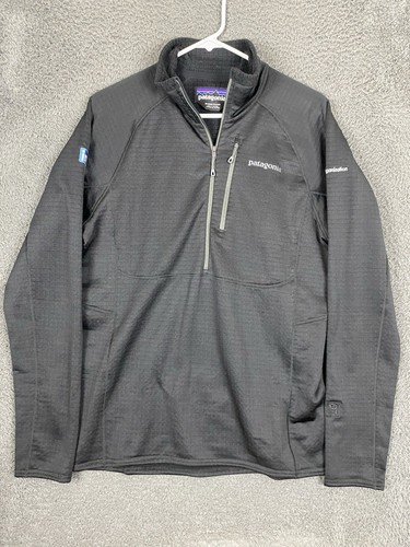 Patagonia R1 Regulator Jacket Mens Medium M Black 1/2 Zip Pullover Grid ...