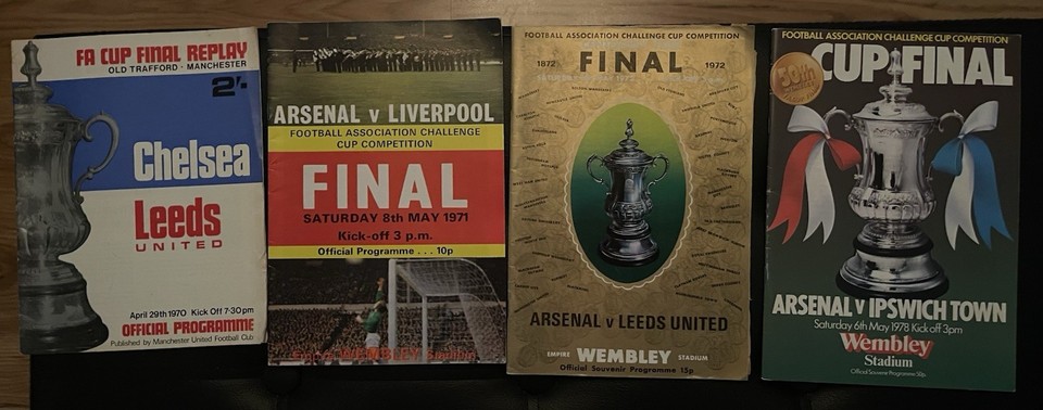 18 FA Cup Final Programmes 1956 to 1972 Job Lot Various Conditions ...