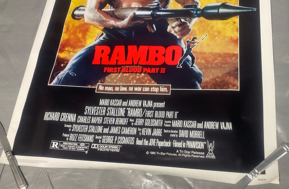 RAMBO First Blood PART II 1985 27X41 ROLLED NM MOVIE POSTER SYLVESTOR ...