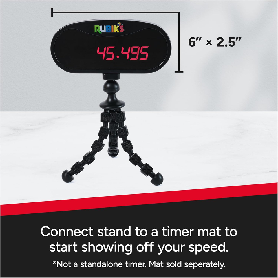 Rubik's Cube Mini Timer with Display Case and Stand for Speedcubing and ...