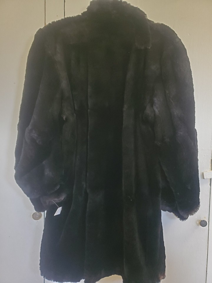Evans Furs Chicago Vintage Black Full Length Mink Fur Coat | eBay
