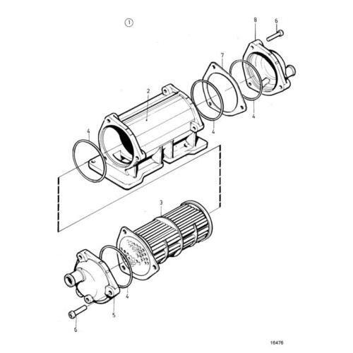 Oil cooler seal kit for Volvo Penta 31 41 43 44 inc 469483 859086 3 ...