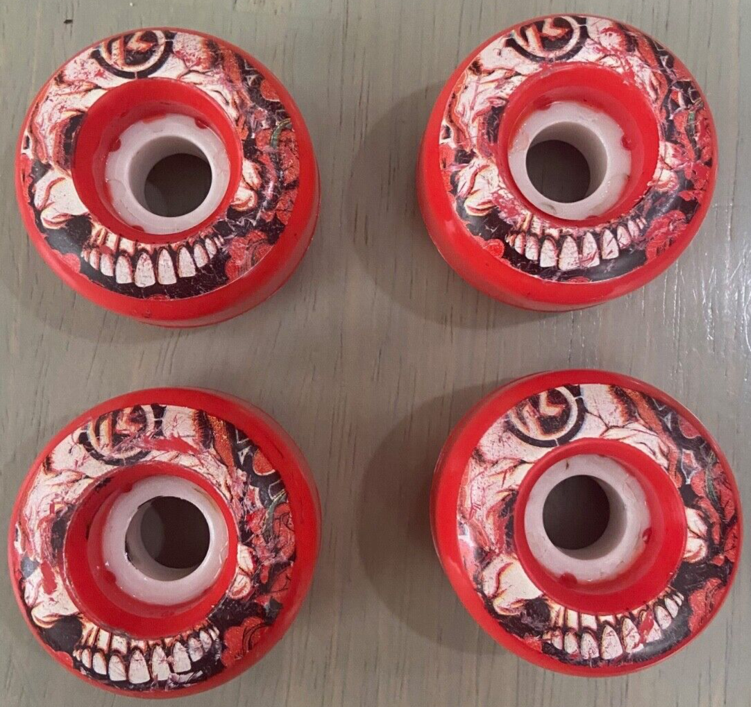 #4 Red Skull Skate-Board/Rooler-Skate Wheels | eBay