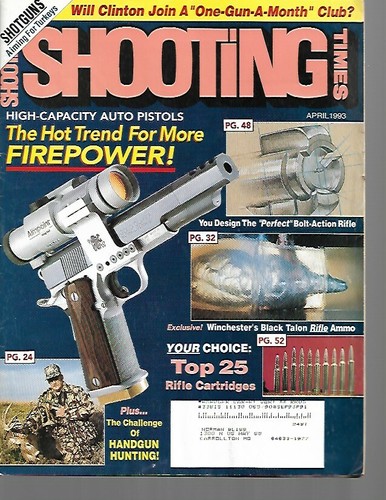 SHOOTING TIMES Magazine April 1993 Top 25 Rifle Cartridges, High ...