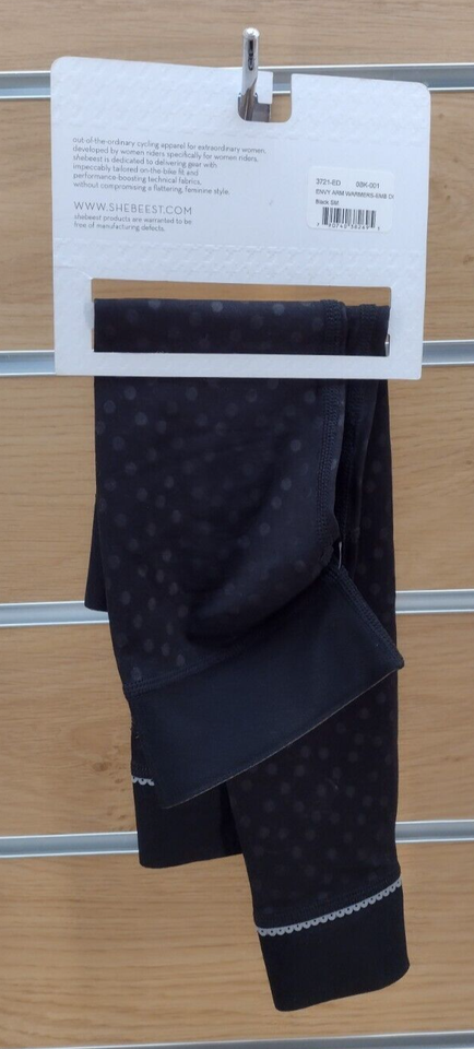 Shebeest Women's Envy Arm Warmers - Black Dots - Size Small (Reg. $40 ...