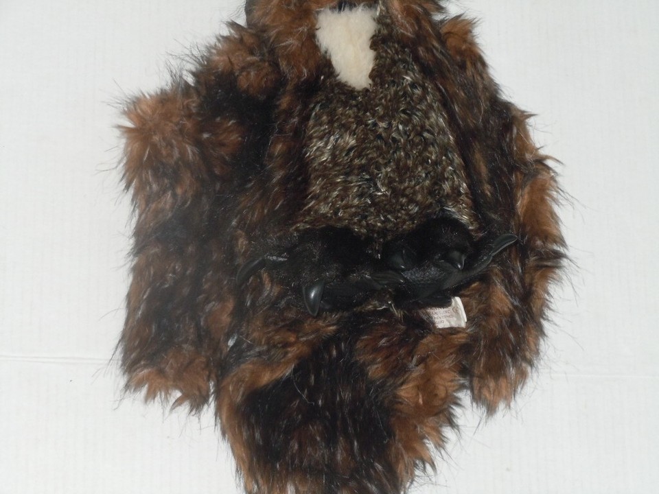 FOLKMANIS 19" HORNED OWL HAND PUPPET HEAD TURNS EYES MOVE FREE FOX ...