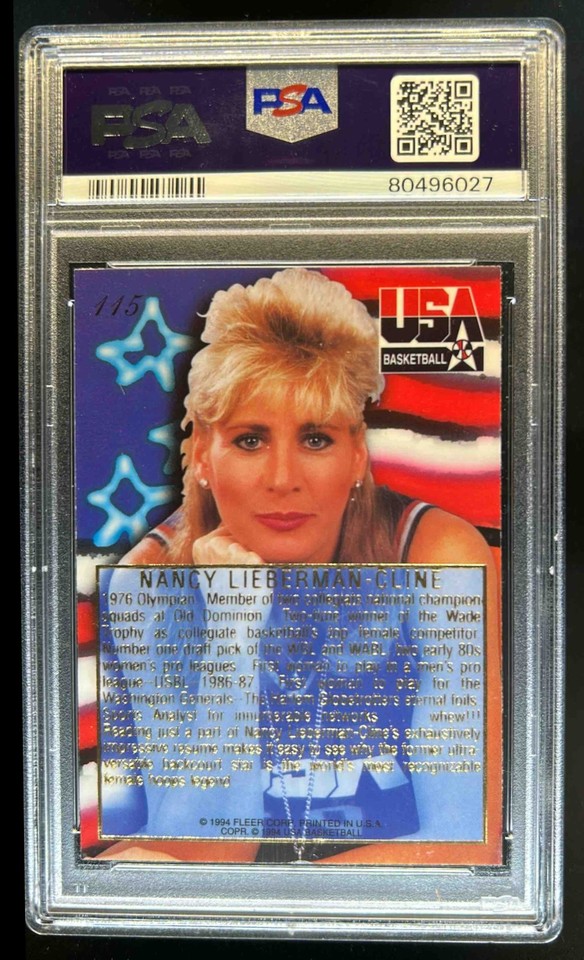 1994 Fleer Flair USA Nancy Lieberman-Cline Auto #115 PSA Authentic | eBay
