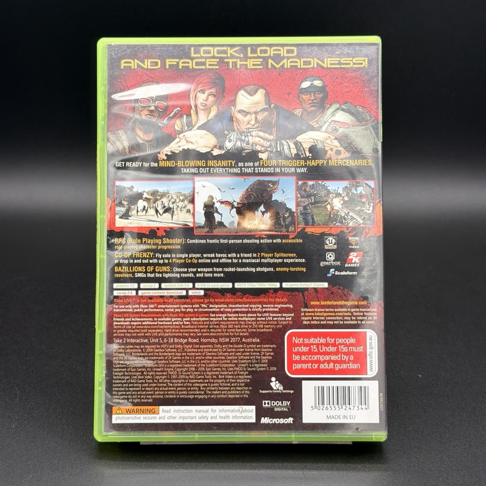 Borderlands Xbox 360 Game And Booklet In Great Condition Free Post ...