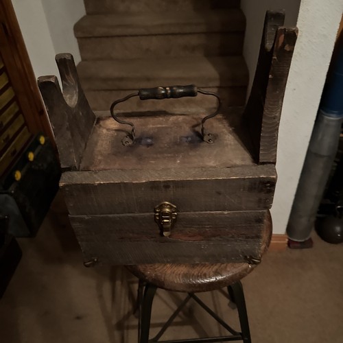 Early Vintage Lake Poygan Gunner's Shell Duck Hunting Wood Box Folk Art ...