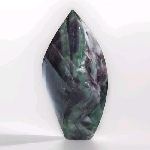 Large 4.5" Polished Crystal Feather Fluorite Stone Freeform Flame - USA ...
