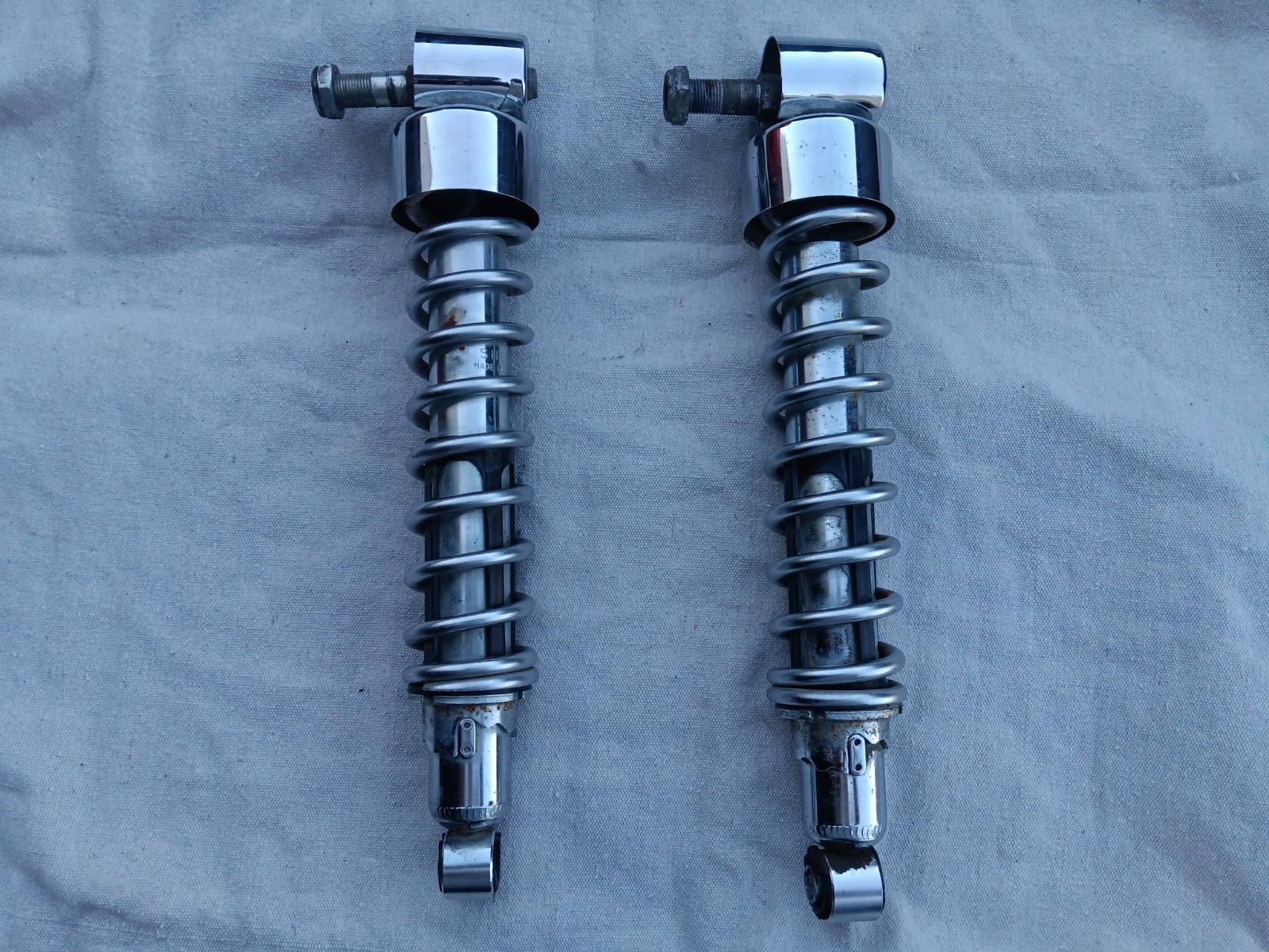 77 Ironhead Sportster XLH 1000 OEM 14" Chrome Rear Shocks | eBay