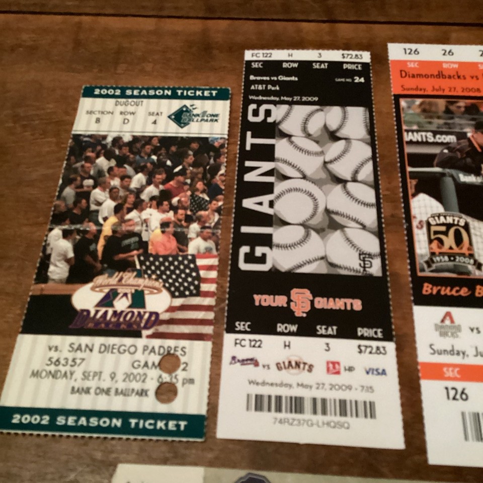 Randy Johnson Win Ticket Lot of 5 | eBay