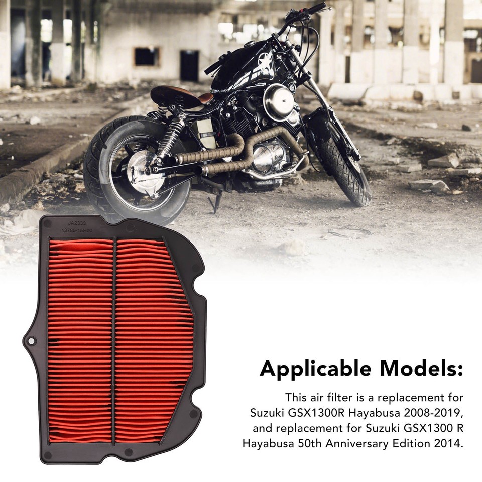 ⁺Motorcycle Air Filter ABS Air Cleaner HFA3911 For GSX1300R | eBay UK