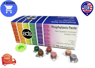 Prophylaxis Paste ASSORTED MEDIUM GRIT 200 Cups/Box Dental W/Fluoride ...