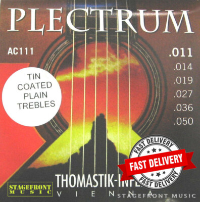 THOMASTIK AC111 PLECTRUM ACOUSTIC GUITAR STRINGS SET 11-50 NEW | eBay ...
