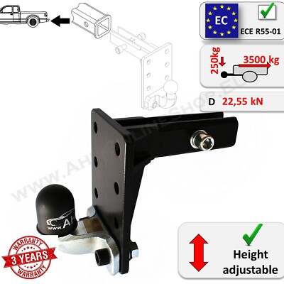Heavy Duty Towbar Tow Bar Ball Hitch Adapter 2“ Height Adjustable USA ...