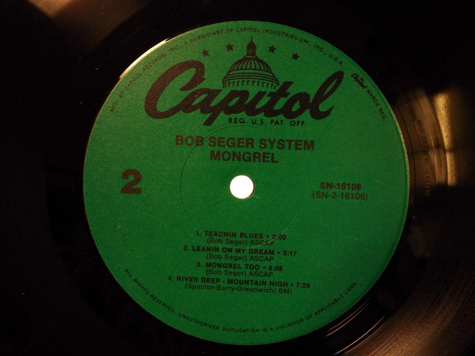 BOB SEGER MONGREL REISSUE LP VINYL ALBUM | eBay