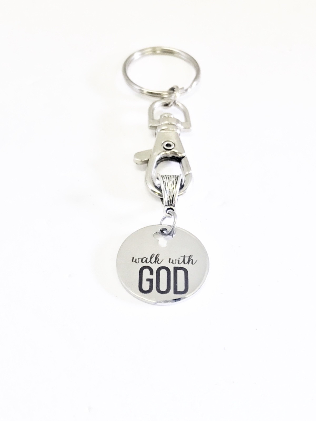 Christian Keychain, Walk With God Keychain, Christian Gifts, Christian ...