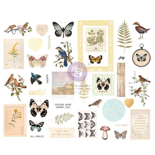 Prima Marketing Nature Lover Chipboard Stickers 39 pack -Shapes with ...