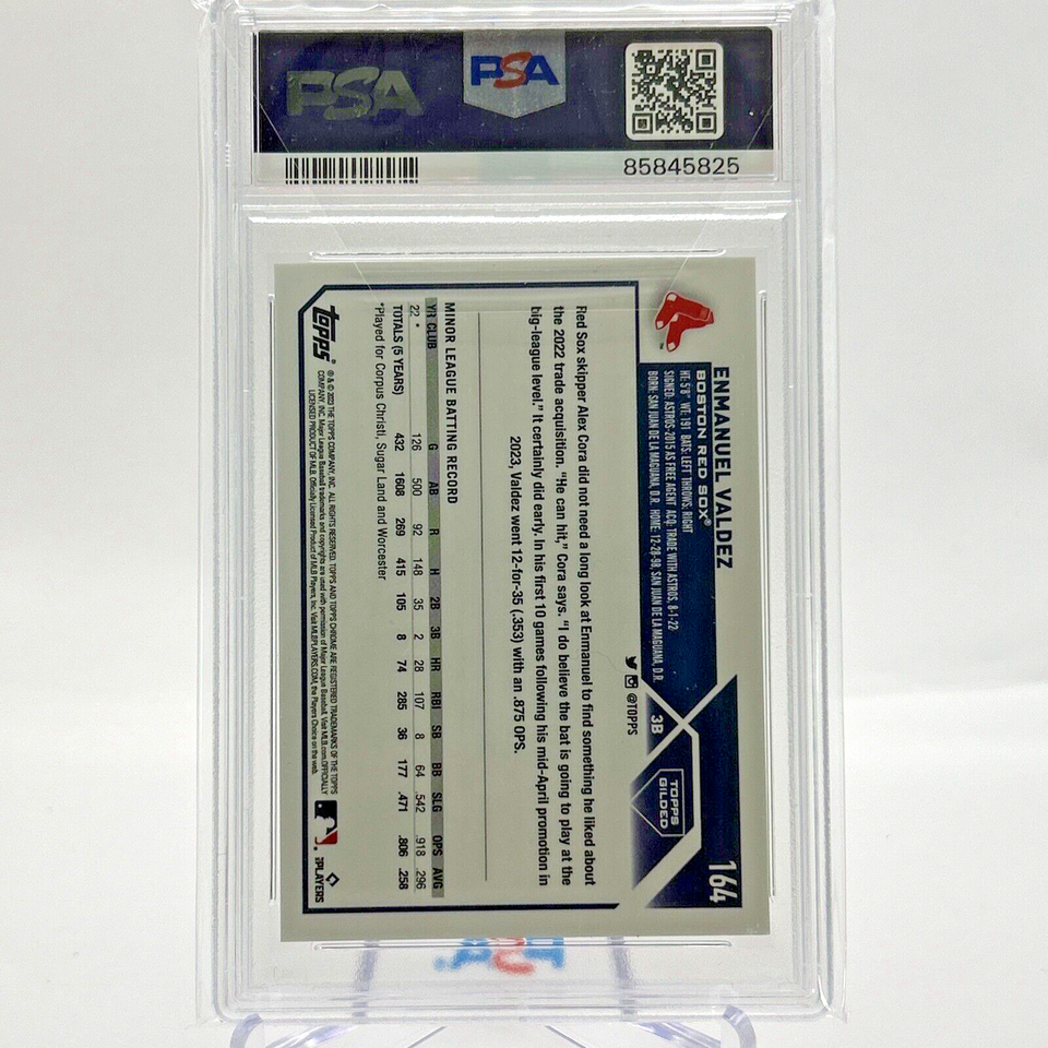 2023 Topps Gilded Collection Emmanuel Valdez RC Boston Red Sox #64 PSA6 ...