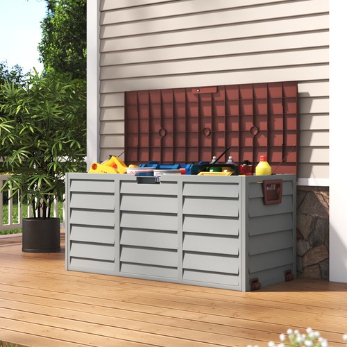 Garden Storage Sheds Chest Organiser Lockable Deck Box Outdoor Storage ...